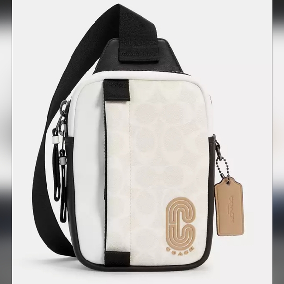 Coach | Bags | Used Coach Edge L Pack In Corblock Signature Canvad ...